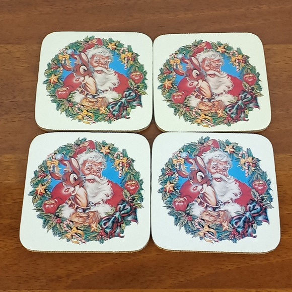 Vintage | Holiday | Vintage Rudolf The Red Nose Reindeer Coasters ...